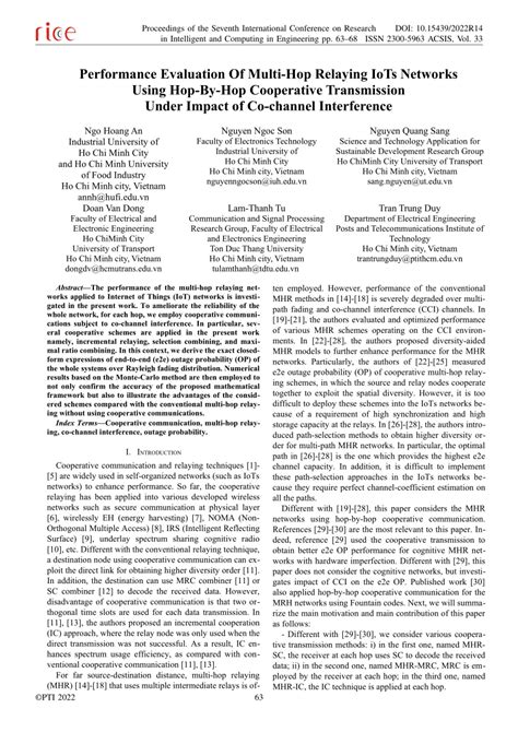 Pdf Performance Evaluation Of Multi Hop Relaying Iots Networks Using Hop By Hop Cooperative