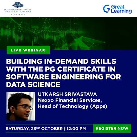 Great Learning On Linkedin Live Webinar Engineering In Data Science Great Learning Adopting