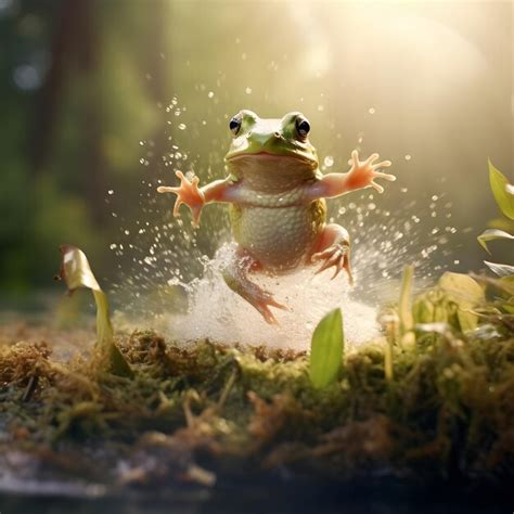 Premium Ai Image Leapfrog