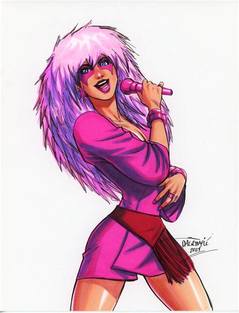 Sexy Jem And The Holograms Pin Up 9x12 Original Art By Scott