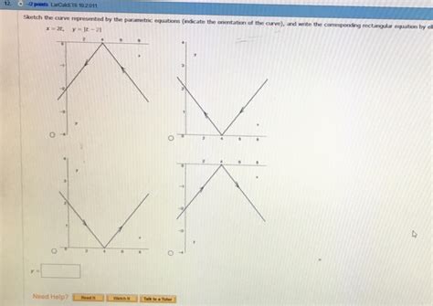 Solved Sketch The Curve Represented By The Parametric Chegg