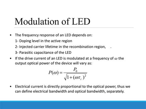 Modulation Of Led Pptx Physics Science