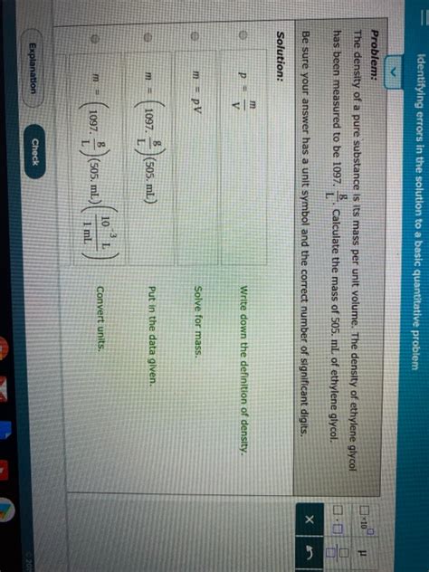 Solved Identifying Errors In The Solution To A Basic