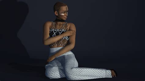 Free D African Girl Rigged Free Animations Tutorial Low Poly D Model TurboSquid
