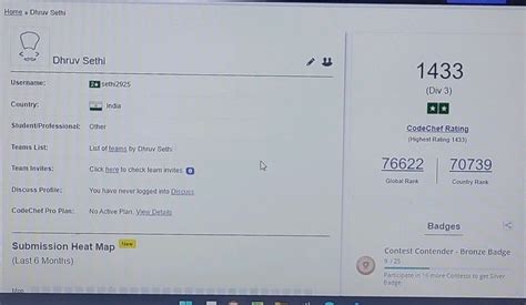 Dhruv Sethi On Linkedin Codechef Cp