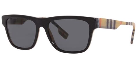 burberry black on vintage check rectangle classic eyedictive
