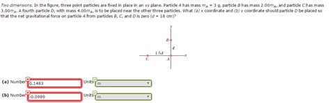 Solved Two Dimensions In The Figure Three Point Particles Chegg