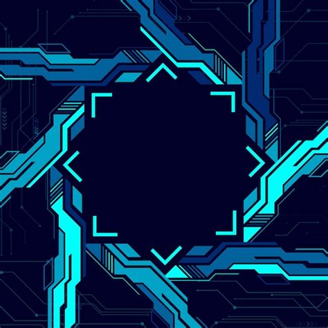 Premium Vector Abstract Futuristic Technology Concept Square Background