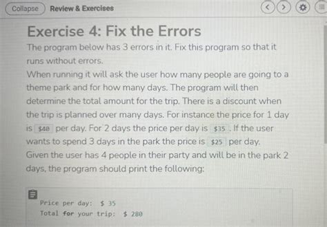 solved exercise 4 fix the errors the program below has 3