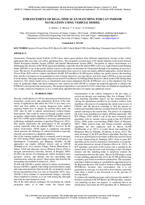 pdf enhancement of real time scan matching for uav indoor navigation