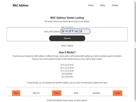 Mac Address Vendor Lookup By Ameerhamza75 Codester