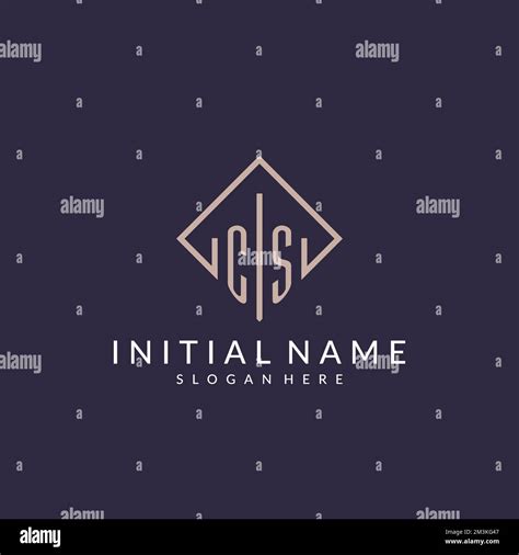 Cs Initial Monogram Logo With Rectangle Style Design Ideas Stock Vector Image And Art Alamy