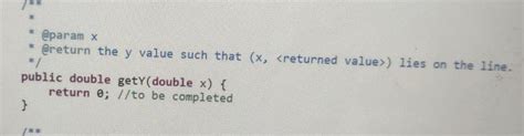Solved Param X Return The Y Value Such That X Lies