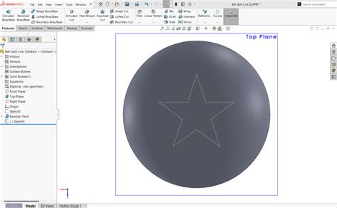 How To Project A Solidworks Sketch Onto A Curved Surface Using Split Line