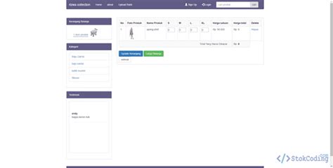 Sistem Aplikasi Toko Baju Berbasis Web PHP StokCoding Com