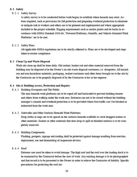 Sample Statement Of Work JVS Building Services