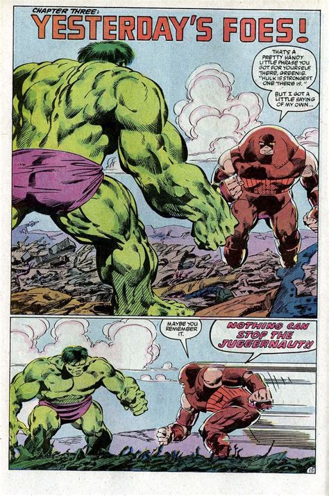 Comic Book Fan And Lover Combates ClÁsicos Hulk Vs Juggernaut
