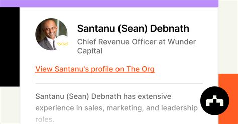 Santanu Sean Debnath Chief Revenue Officer At Wunder Capital The Org