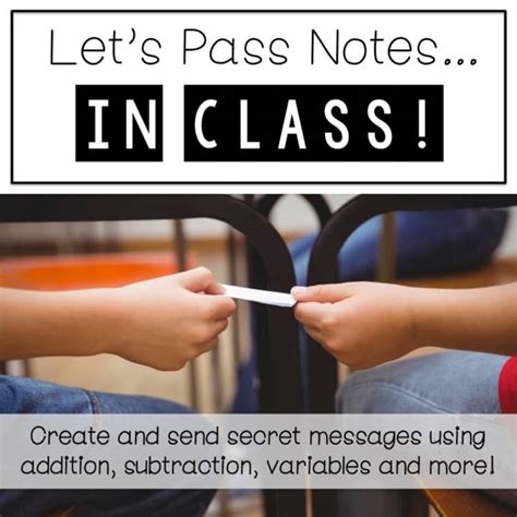 Secret Message Math Activity Variables Expressions And Order Of Operations