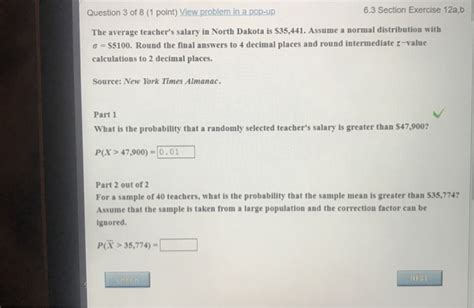 Solved 6 3 Section Exercise 10a B Question 2 Of 8 1 Point