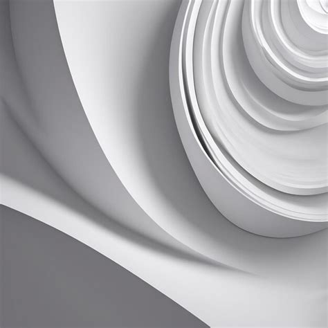 Premium Photo Abstract Curved Shapes White Circular Background Abstract Background D Illustration