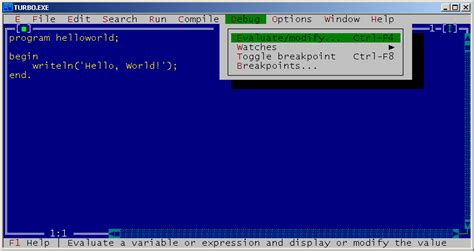 Turbo Pascal 60 Version Of Programming Language Pascal Progopedia