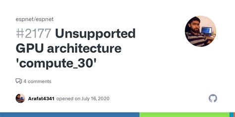 unsupported gpu architecture compute 30 · issue 2177 · espnet espnet