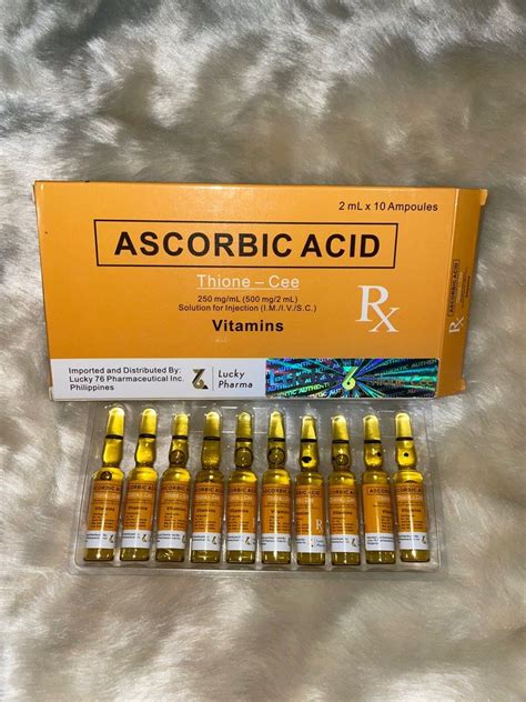 Vitamin C Ascorbic Acid Ampule Health And Nutrition Medical Supplies