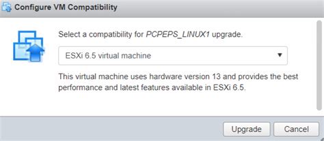 Upgrade VM Compatibility Level Of Virtual Machines In VMware ESXi DbAppWeb