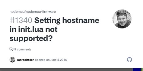 Setting Hostname In Init Lua Not Supported Issue Nodemcu Nodemcu Firmware GitHub
