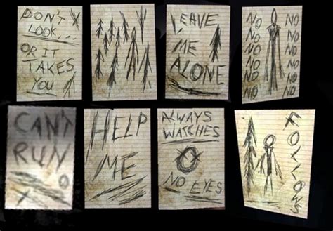 Notes Imprimables De Slender Man Slender The Arrival Scrapbook Guide