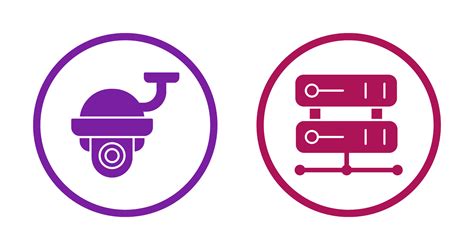 Security Camera And Server Icon Vector Art At Vecteezy