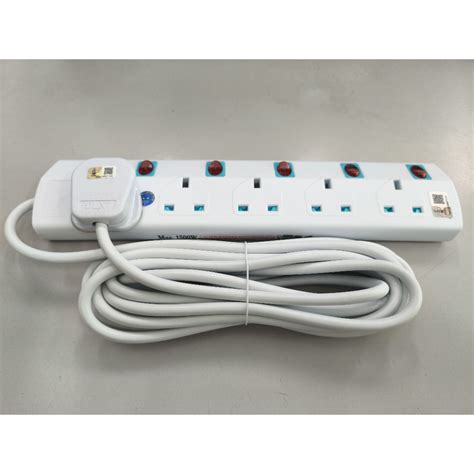 D9 2 3 4 5 Gang Sirim 5m Heavy Light Duty Extension Trailing Socket Universal Socket