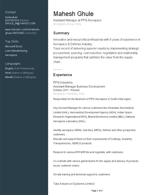 mahesh ghule ppg industries pdf