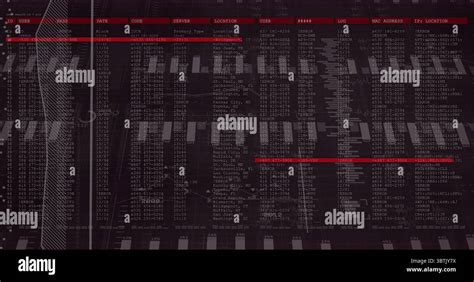 Displaying System Log Table On Computer Interface With Glitchy
