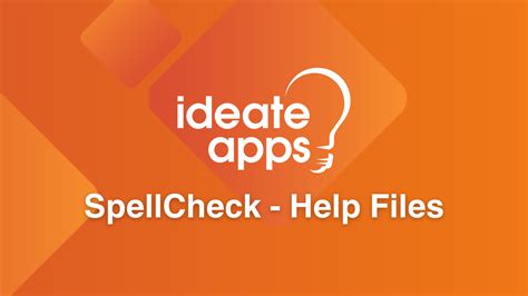 Ideateapps Resource Library Ideate Spellcheck