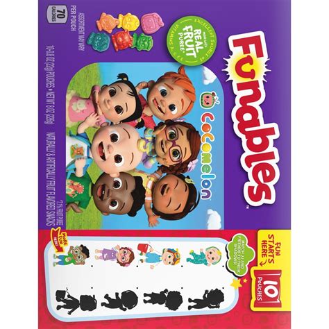 Funables Fruit Flavored Fruit Snacks Cocomelon 10ct