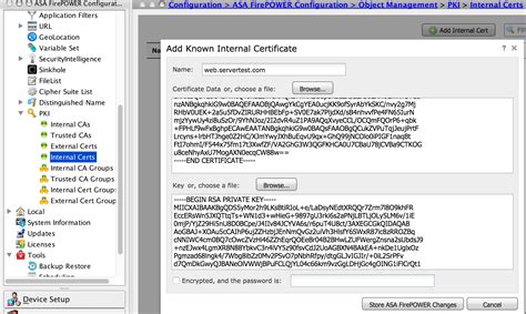 configure the ssl decryption on firepower module using asdm on box