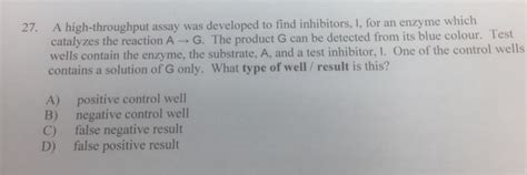 Solved A High Throughput Assay Was Developed To Find