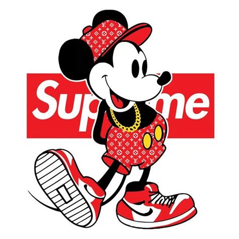 Mickey Mouse Supreme Svg Mickey Supreme Fashion Svg Suprem Inspire