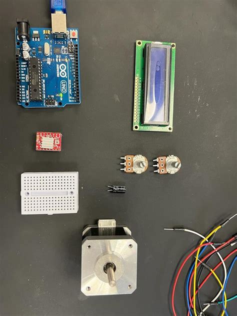 Arduino Uno Stepper Motor Lcd Screen Code And Connection