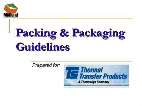 Packaging Best Practices Presentation Ppt