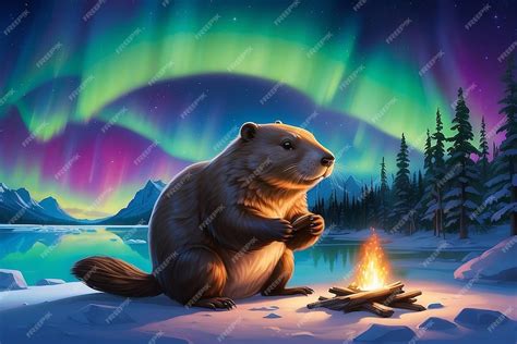 Aurora Builder Beaver Premium Ai Generated Image