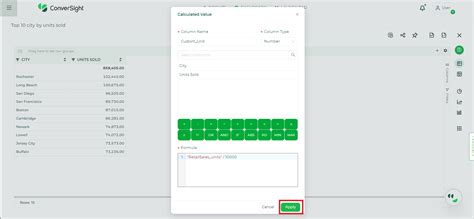 Formula On Table — Conversight Documentation Formula On Table — Conversight Documentation