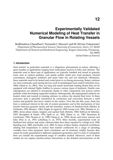 Pdf Experimentally Validated Numerical Modeling Of Heat Transfer In