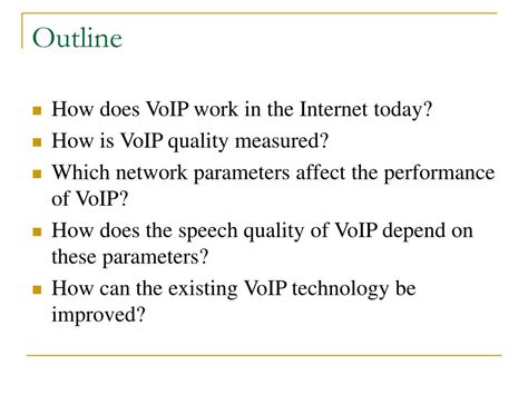 Ppt Performance Evaluation Of Voip In Different Settings Powerpoint Presentation Id 2972526