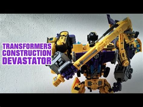 แกะกล่อง Transformers Construction Devastator NBK (KO) Yellow Color - YouTube
