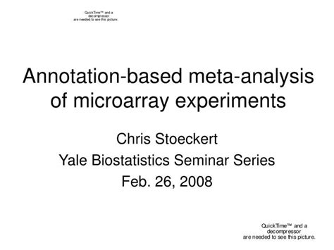 ppt annotation based meta analysis of microarray experiments