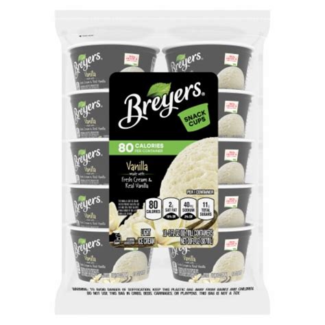 Breyers Natural Vanilla Snack Cups Ice Cream 10 Ct Ralphs