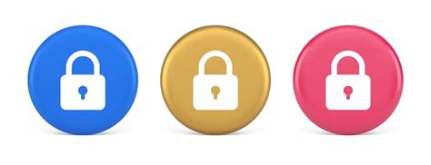 Premium Vector Padlock Locking Web Access Button Password Security